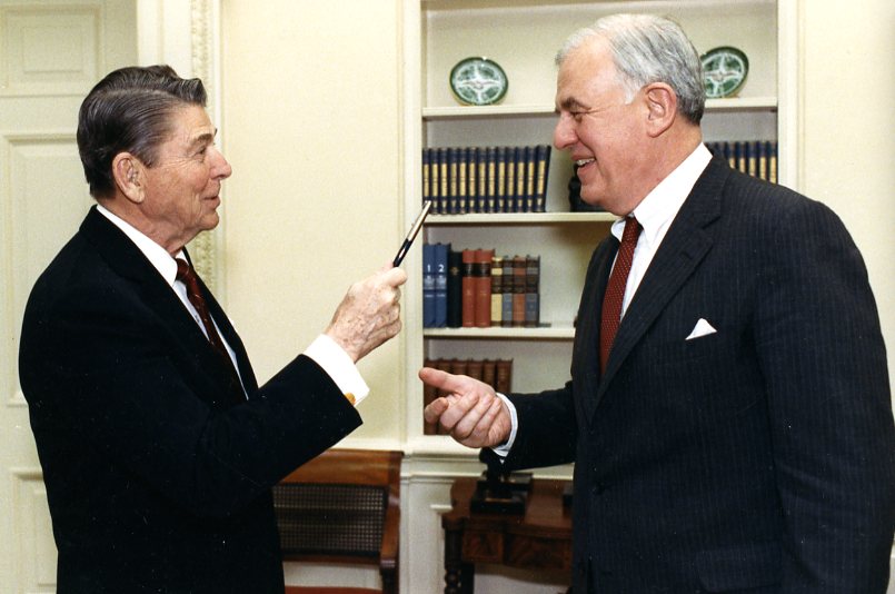President Ronald Reagan with Tom Foley, 1988 | The Thomas S. Foley ...