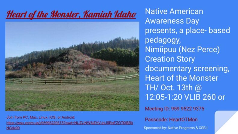 Heart of the Monster, Nimiipuu Creation Story, with Julian Ankney, WSU ...
