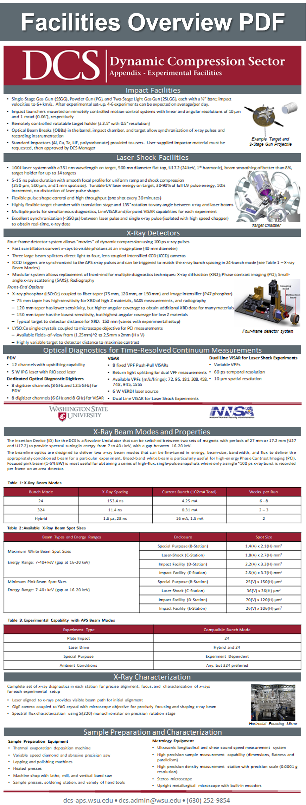 Facilities | The Dynamic Compression Sector | Washington State University