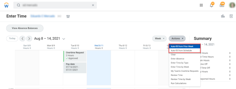Workday time entry change | Modernization | Washington State University