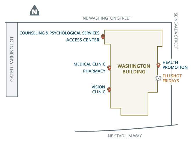 Hours & Location | Cougar Health Services | Washington State University