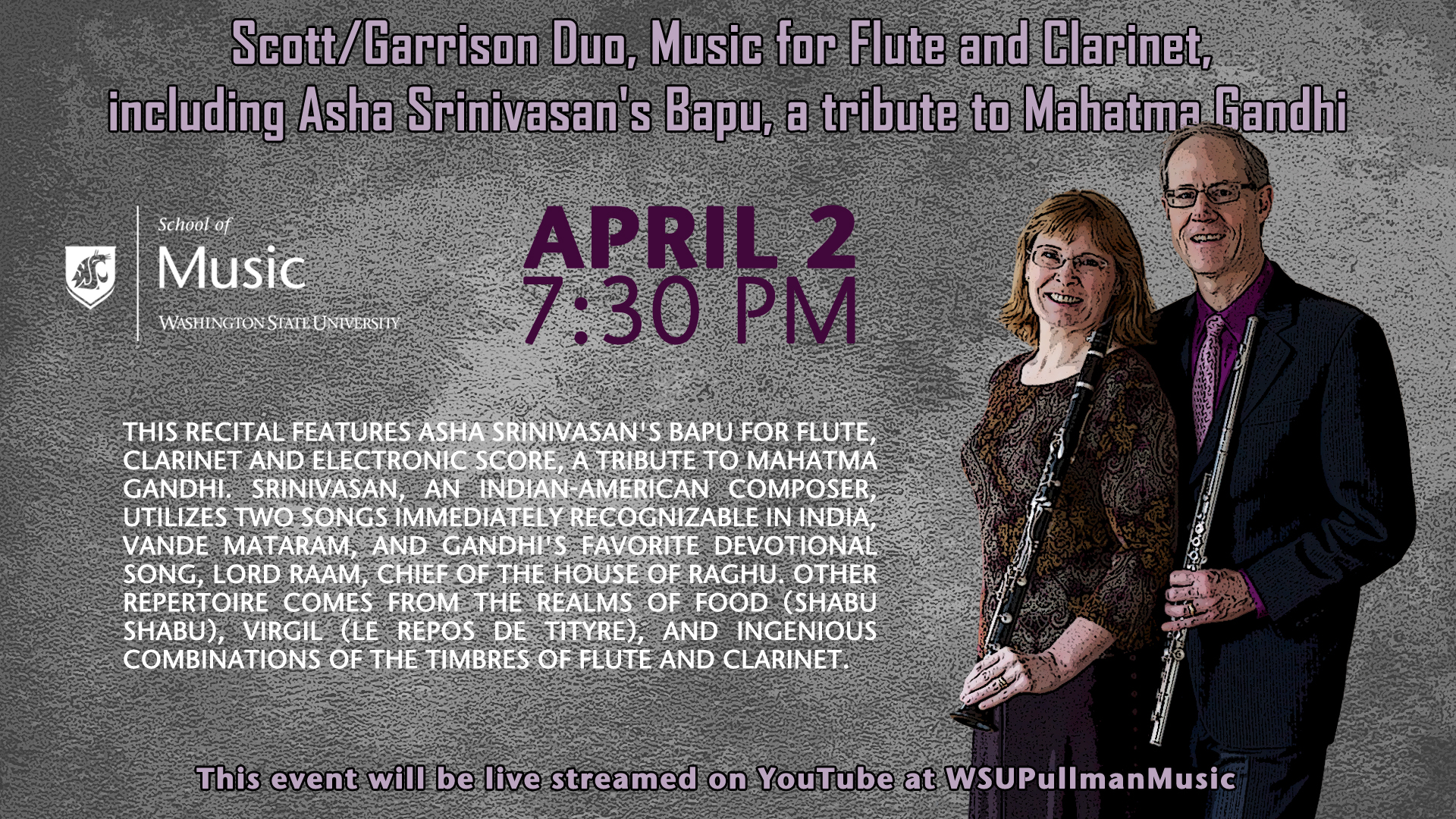 Scott/Garrison Duo, Music for Flute and Clarinet, including Asha ...