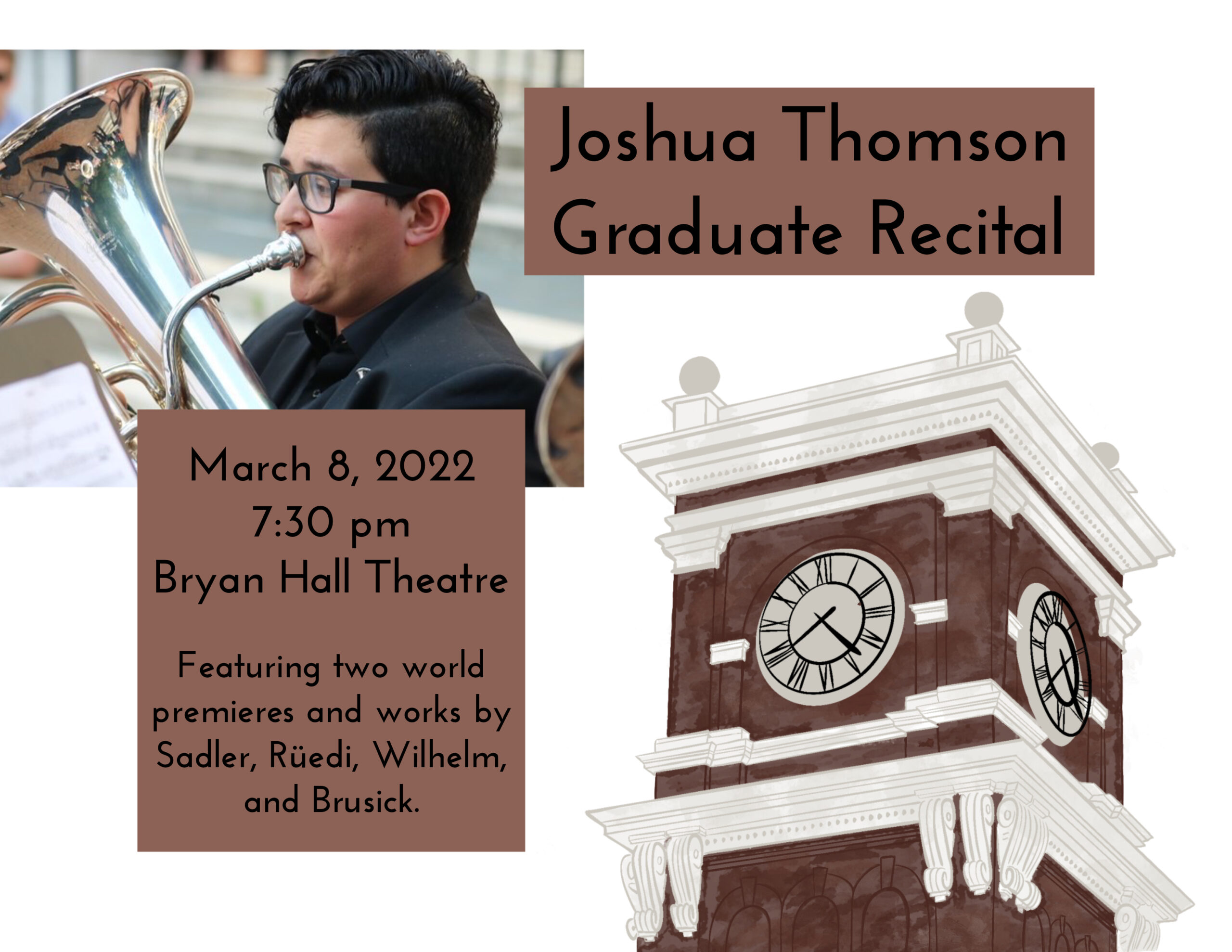 Graduate Recital – Joshua Thomson, euphonium | Events | Washington ...