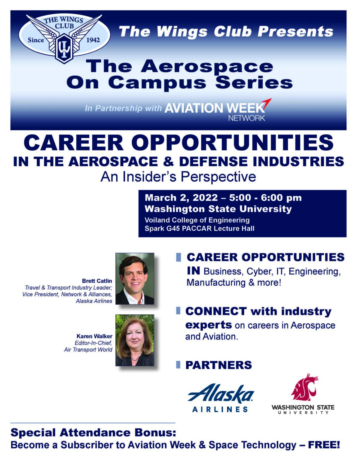 WSU Aerospace on campus — Alaska Airlines | Events | Washington State University