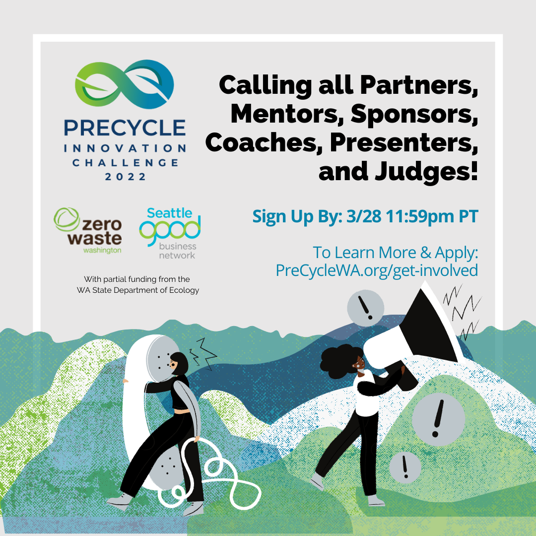 PreCycle 2022 – PacificNW Zero Waste Hackathon (due 3/20) | Events | Washington State University
