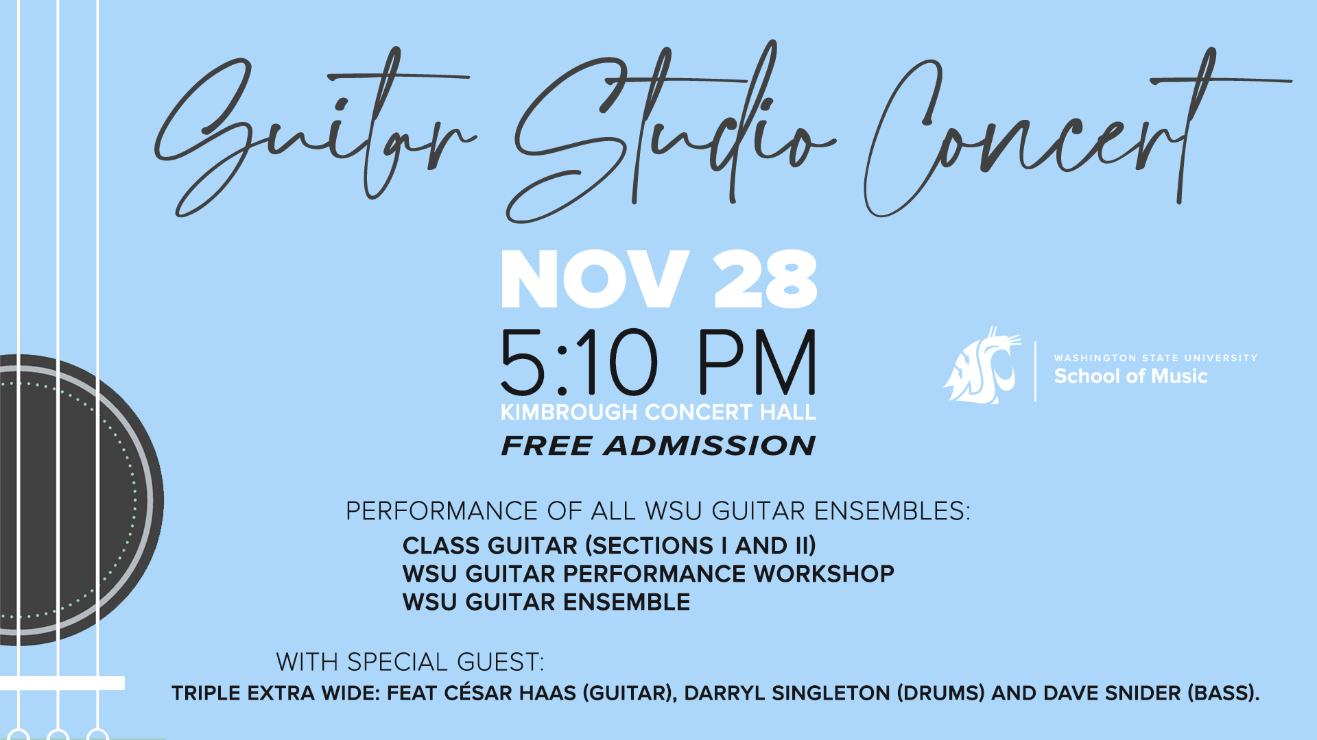 Guitar Studio Concert | Events | Washington State University