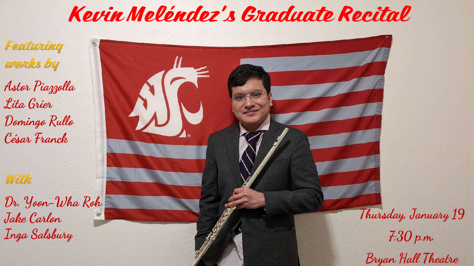 Student Recital: Kevin Melendez, flute | Events | Washington State ...