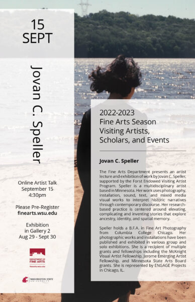Jovan C. Speller Artist Talk & Exhibition | Events | Washington State ...