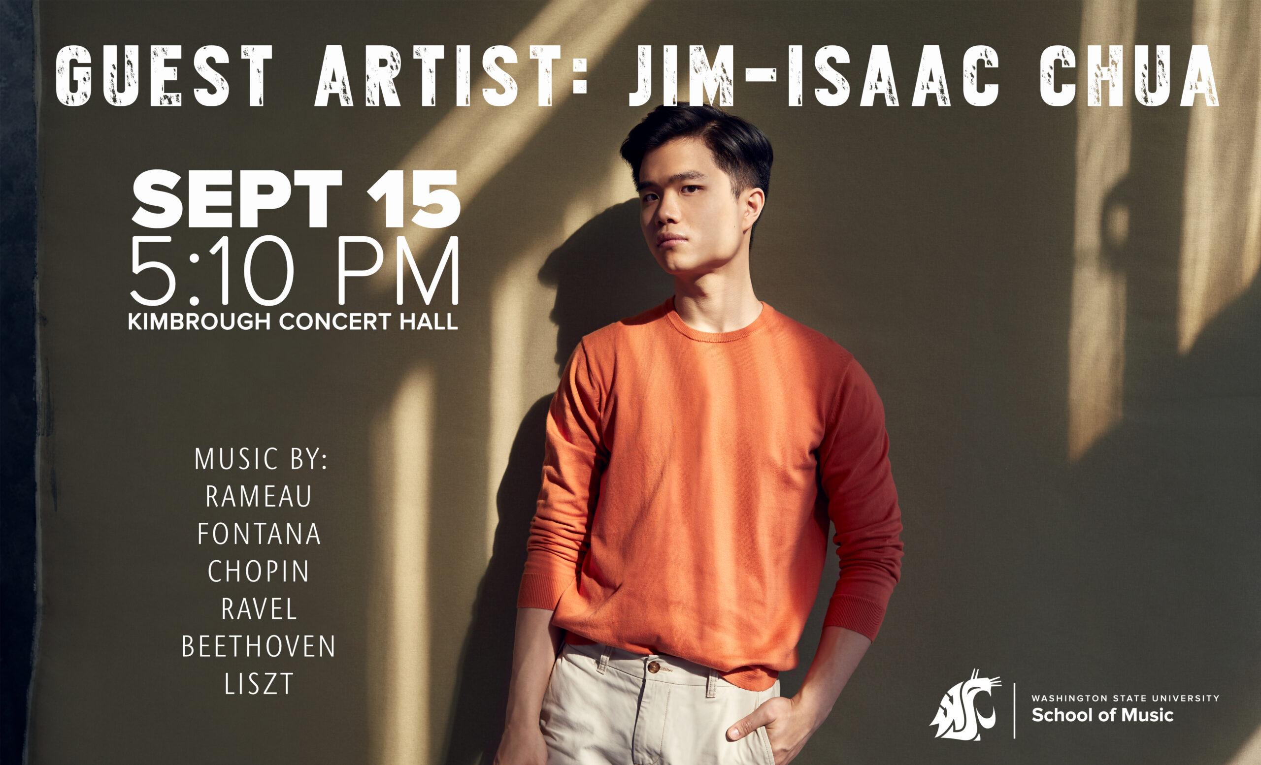 Guest Artist: Jim-Isaac Chua, piano | Events | Washington State University