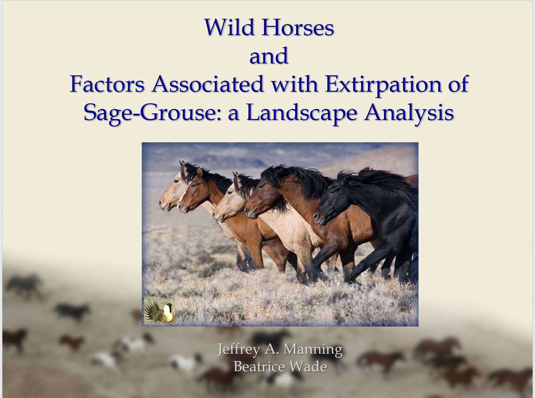 Wild Horse Research | Quantitative Wildlife Ecology and Conservation ...