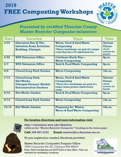FREE Composting Workshops | Thurston County | Washington State University