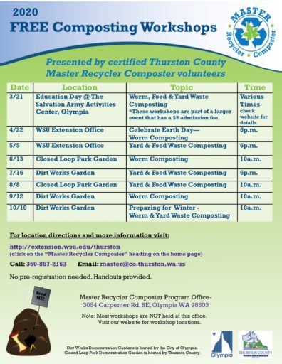 FREE Composting Workshops | Thurston County | Washington State University