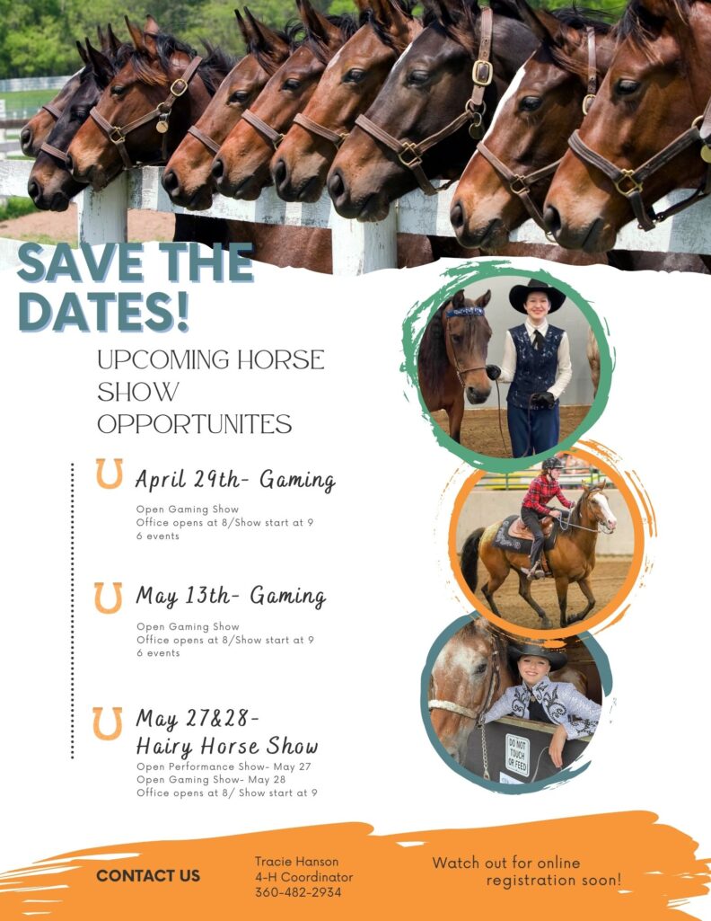 Horse Shows Hosted by GH 4-H Horse Council | Grays Harbor County ...
