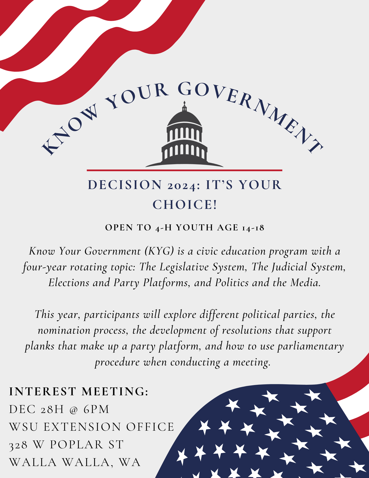 Know Your Government (KYG) | Walla Walla County | Washington State University