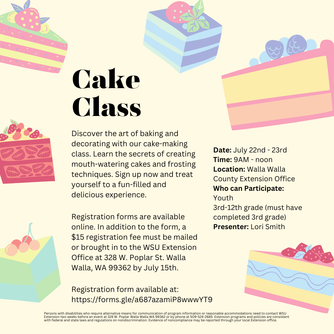 Cake Camp | Walla Walla County | Washington State University