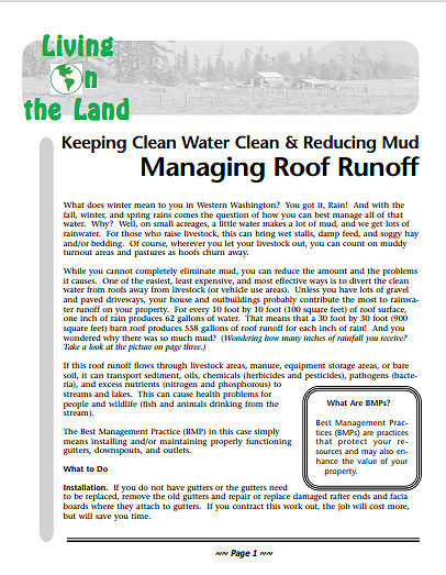 Managing Roof Runoff | Clark County | Washington State University