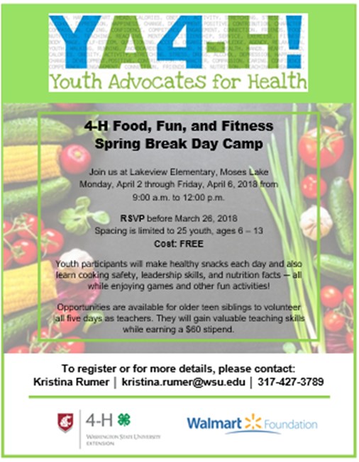 4-H Food, Fun, and Fitness Spring Break Day Camp | Grant County ...