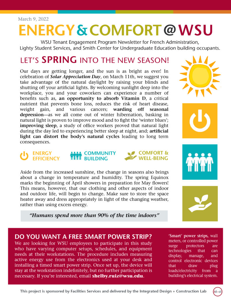 Newsletters & Posters | WSU Integrated Design + Construction Laboratory ...