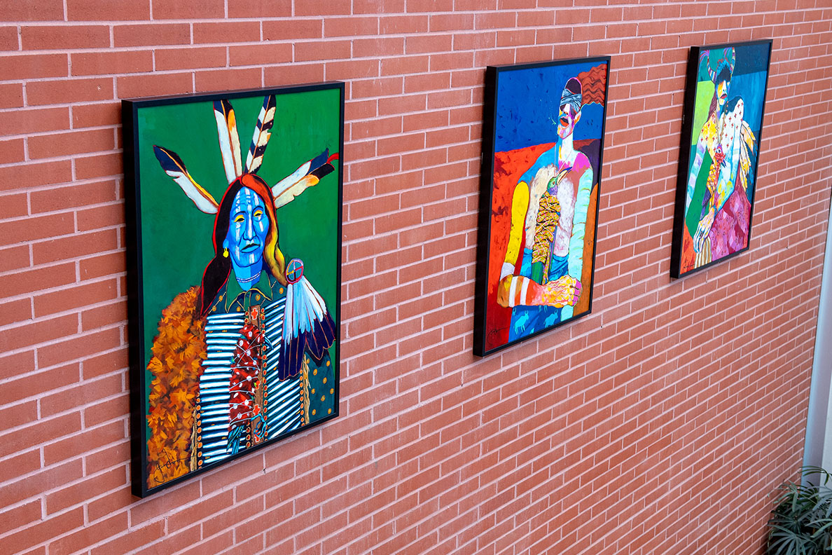 WSU Campus Art Committee installs Ric Gendron’s paintings – WSU Insider