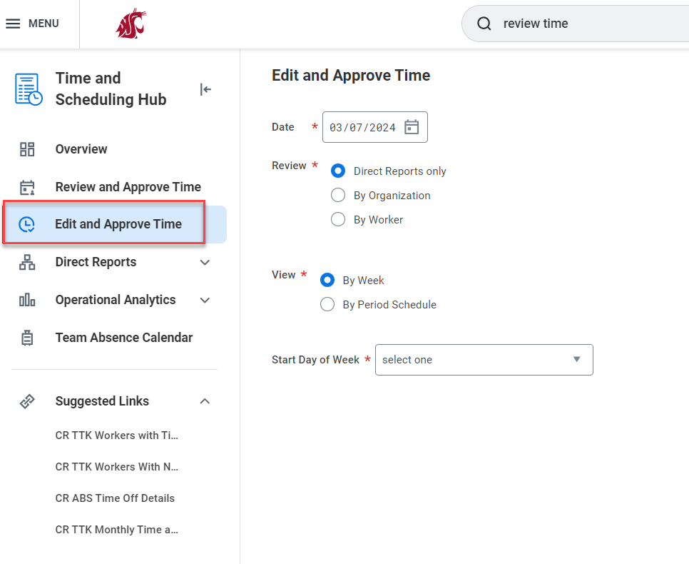 Issue Resolution: Edit and Approve Time Page failing to load ...