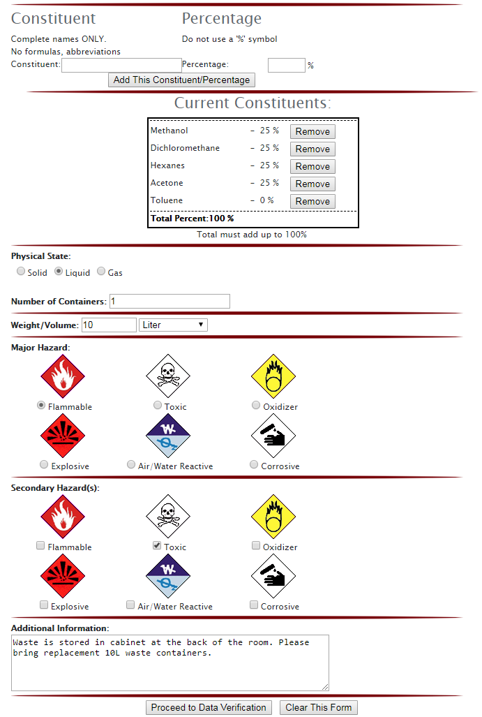 Chemical Collection Request Guide | Environmental Health & Safety ...
