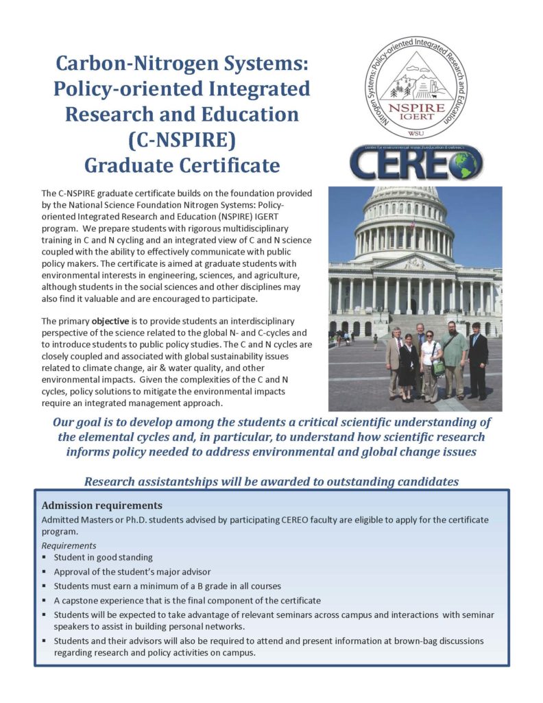 Newsletter- 2017 March | CEREO | Washington State University