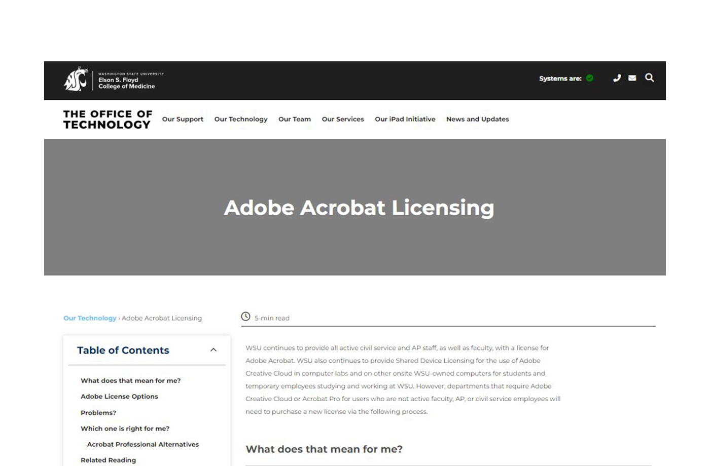 Recent changes to Adobe Acrobat licensing | Elson S. Floyd College of ...