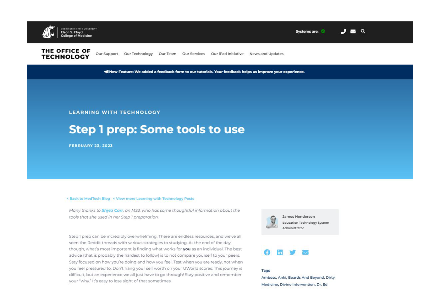 Step 1 prep resources for MS2s | Elson S. Floyd College of Medicine ...