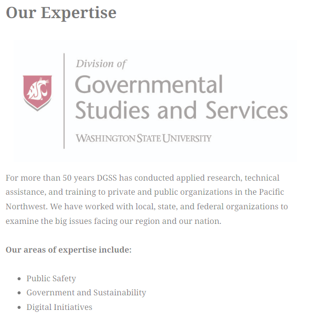About DGSS | Division of Governmental Studies and Services | Washington ...