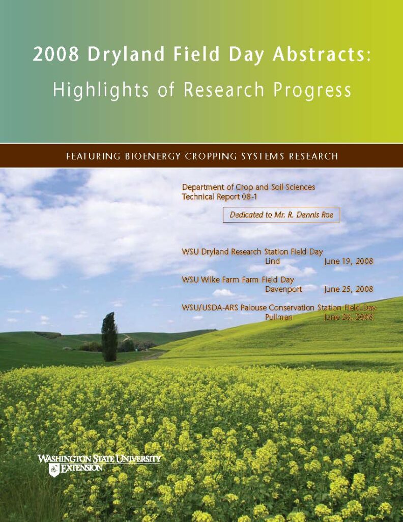 Field Day Abstracts | Lind Dryland Research Station | Washington State ...