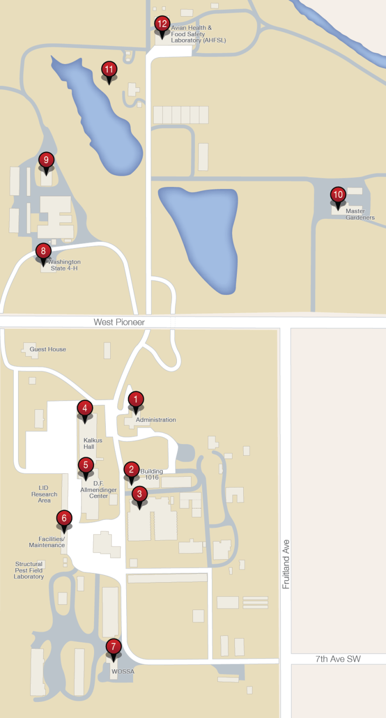 Campus Map | Puyallup Research & Extension Center | Washington State ...