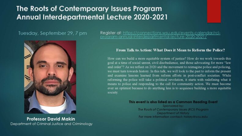 Roots of Contemporary Issues Interdepartmental Lecture | History ...