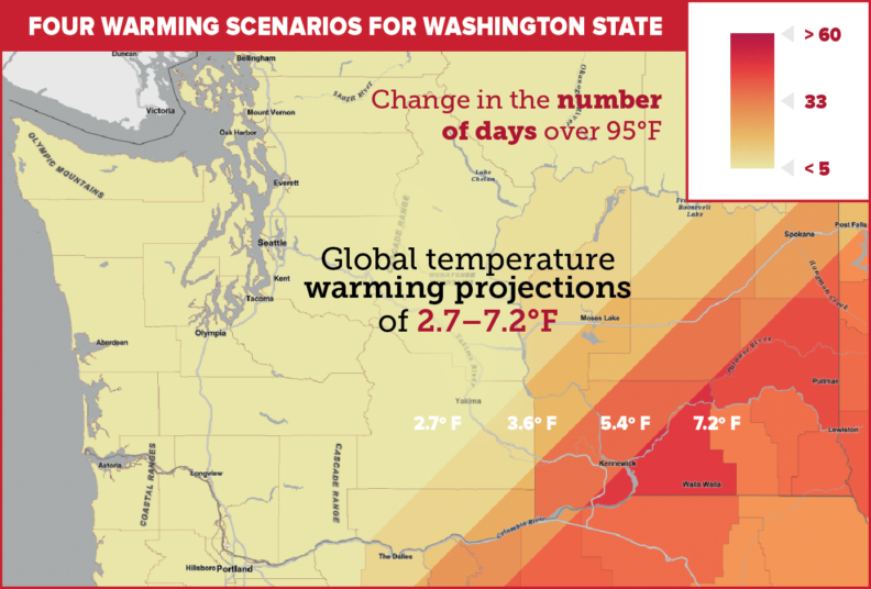 Warming scenarios for Washington counties —interactive maps | Washington State Magazine ...